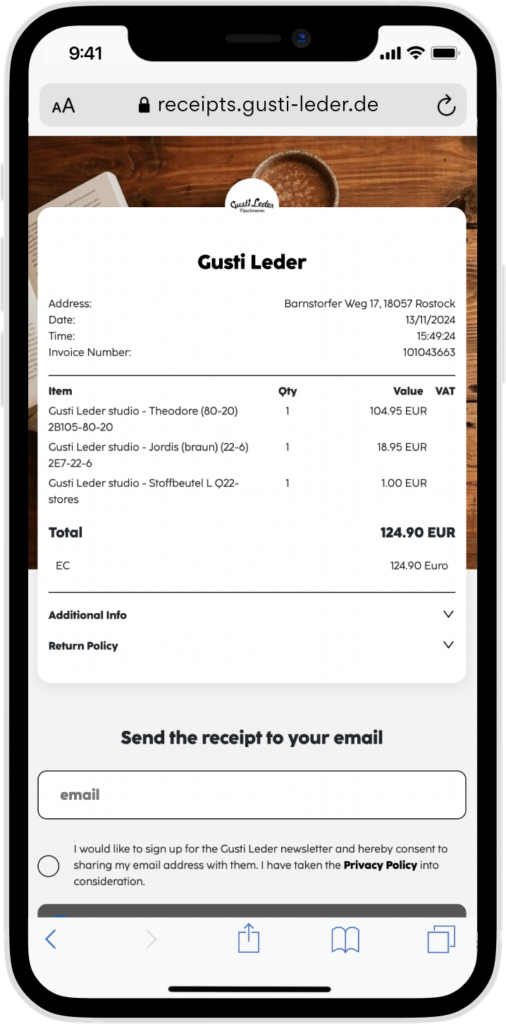 The digital receipt built for customer engagement & retention